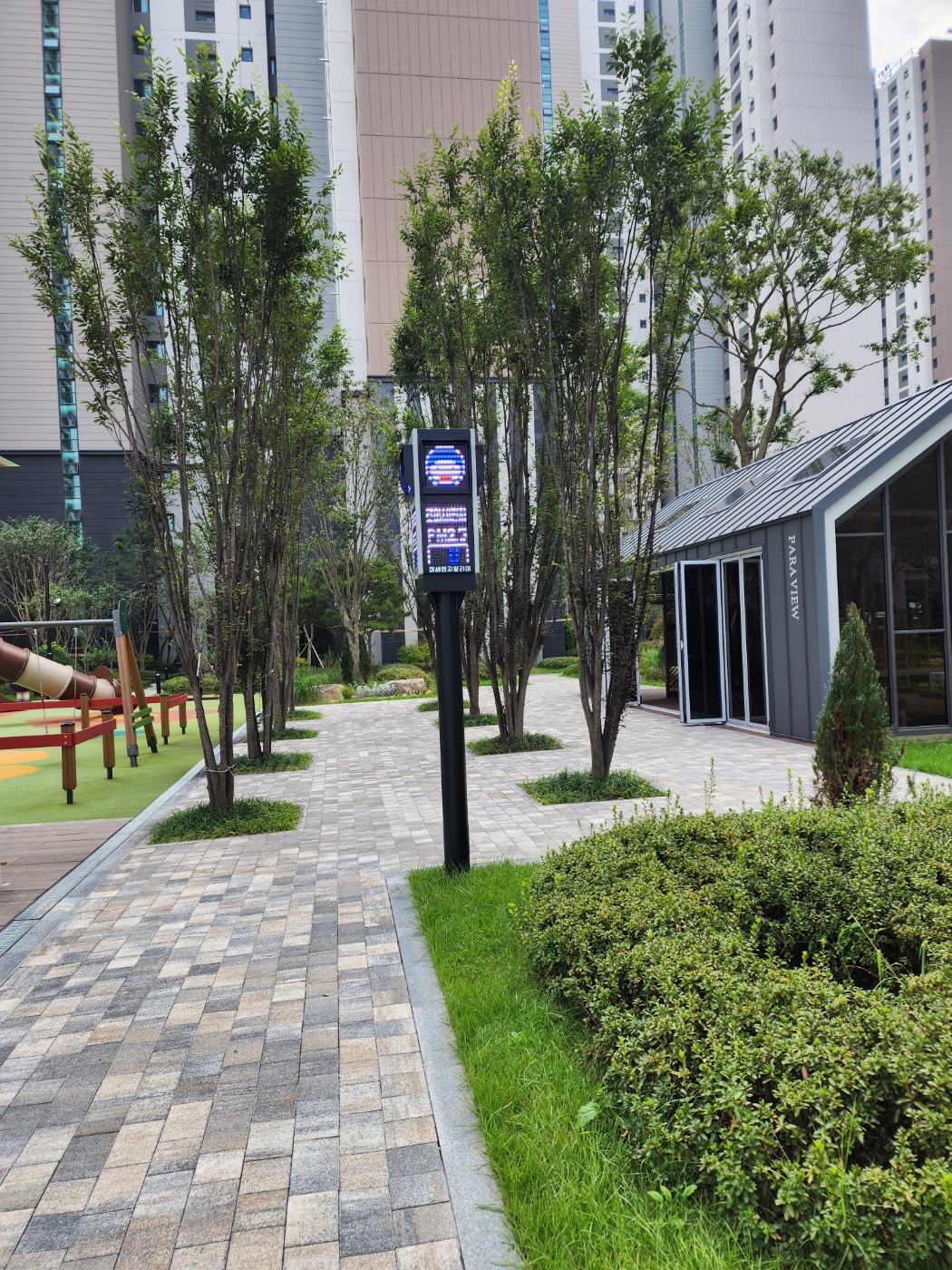 충주 신도시 삼일파라뷰 2차 그랜드시티 아파트 미세먼지 신호등 설치 Pisolution